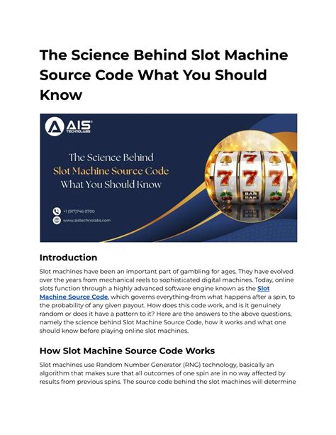 Ppt The Science Behind Slot Machine Source Code What You Should Know Powerpoint Presentation