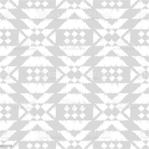 흰색과 회색 인종 Boho 완벽 한 패턴입니다 텍스처를 낙서 직물에 자 수입니다 민속 모티브입니다 섬유 교감입니다 0명에 대한 스톡 벡터 아트 및 기타 이미지 Istock
