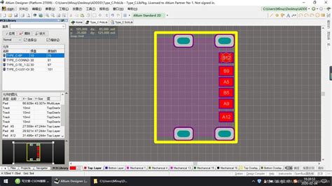 【ad封装】 Type C 封装库 6pin 24pin分享下载（带3d视图）ad版本的typec封装3d格式 Csdn博客