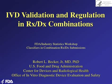 PPT IVD Validation And Regulation In Rx Dx Combinations PowerPoint Presentation ID