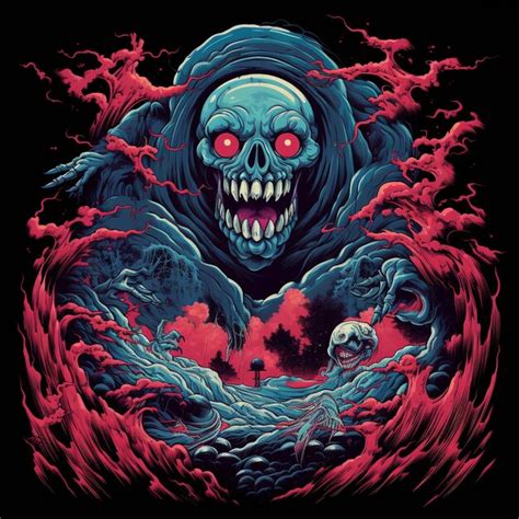 Premium Ai Image Yokai Tshirt Design