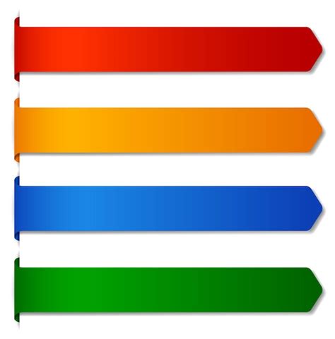 Free Vector Colorful Horizontal Arrow Infographic Design