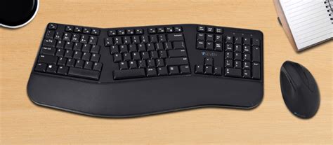 V7 Bluetooth Ergonomic Keyboard And Mouse Combo Us Layout