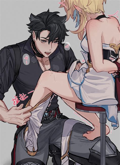 Lumine And Wriothesley Genshin Impact Drawn By Meat7955 Danbooru