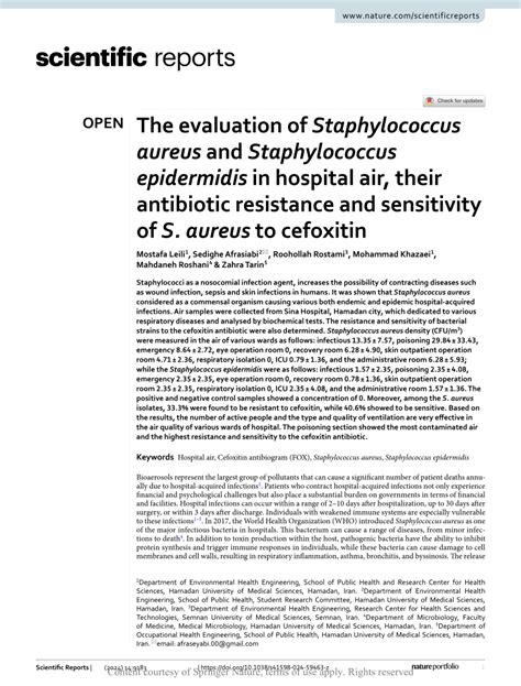 Pdf The Evaluation Of Staphylococcus Aureus And Staphylococcus