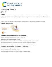 Analyzing Aspirin Tablets Titration Experiment Guide Course Hero
