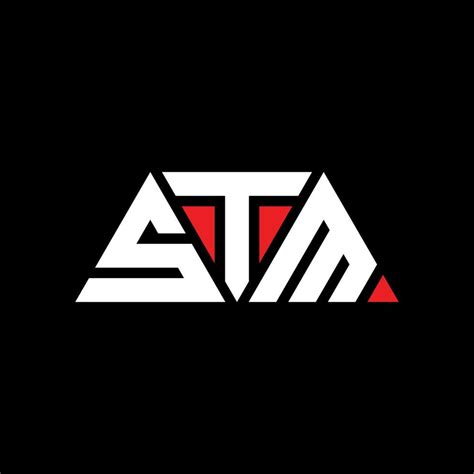 diseño de logotipo de letra de triángulo stm con forma de triángulo