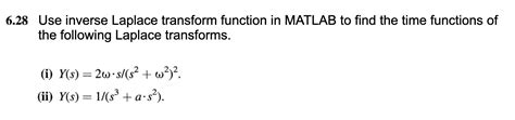 Solved Use Inverse Laplace Transform Function In Chegg