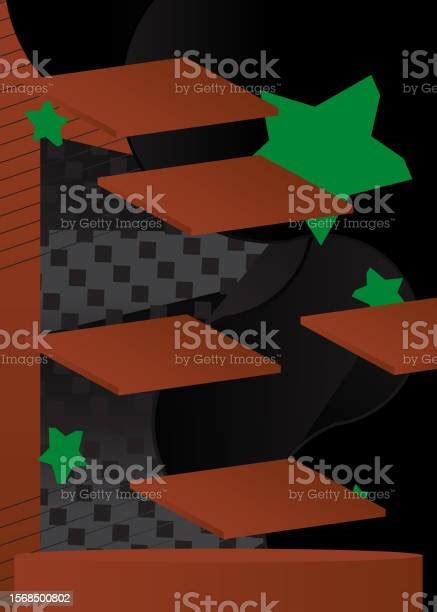 블랙 브라운 및 그린 모형 제품 디스플레이 최소 기하학적 실린더 받침대 연단 프레젠테이션을 위한 벡터 스테이지 쇼케이스 0명에 대한 스톡 벡터 아트 및 기타 이미지 Istock