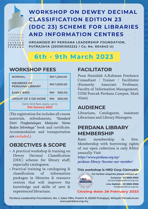 Workshop On Dewey Decimal Classification Ddc Perdana Leadership