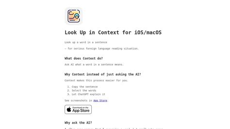 Context Word Lookup Dotheai