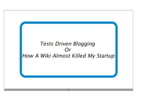 Test Driven Documentation Ppt