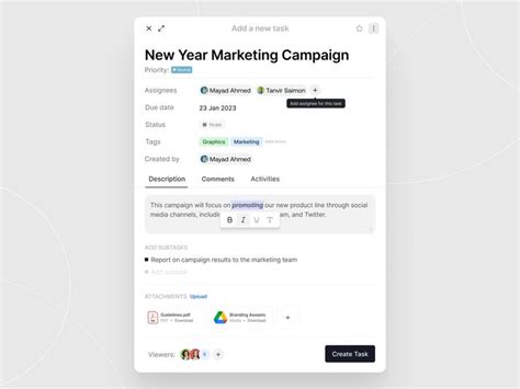 Task Management Web App Create Task Web Application Design Web App Design Task Management App