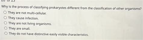 Why Is The Process Of Classifying Prokaryotes Different From The