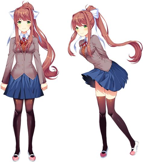 Doki Doki Literature Club Monika Standingand Posing Png Image