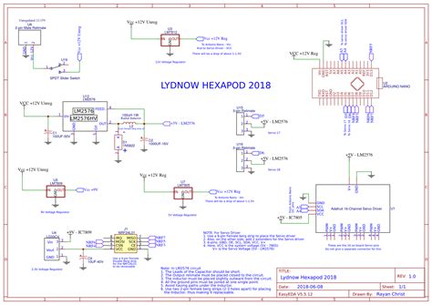 Hexapod Spider EasyEDA Open Source Hardware Lab