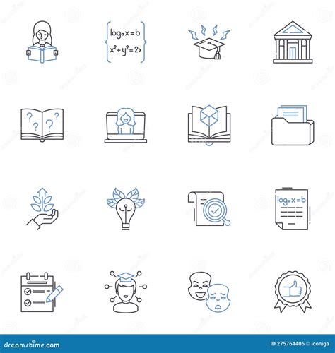 Intelligence Line Icons Collection Wisdom Knowledge Cognition Acumen Insight Brilliance