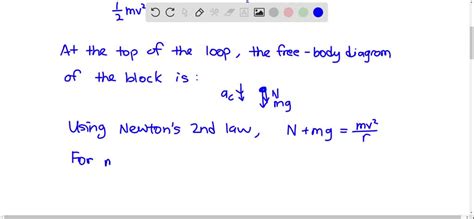 Solved Predictcalculate Loop The Loop A A Block Of Mass M Slides
