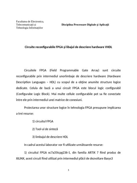 Laborator1fpgavhdl1 Pdf