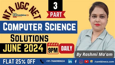 Ugc Net Computer Science June 2024 Paper Solution Part 3 Youtube