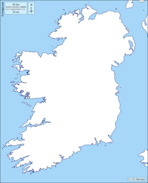 Blank Map Of Ireland At Getcarolinablog Blog