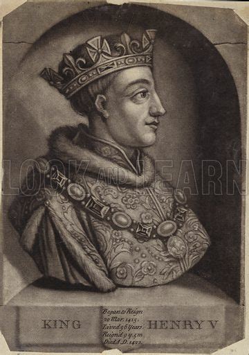 Portrait Of King Henry V Of England Stock Image Look And Learn