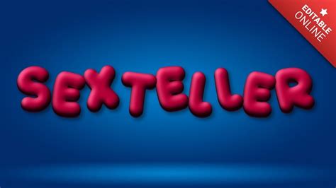 Sexteller Red Balloon Text Effect Generator