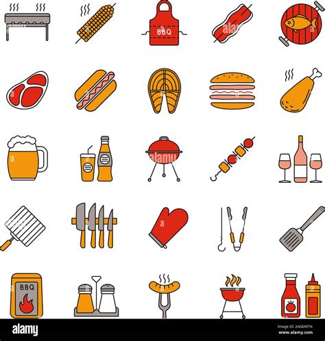 Bbq Dinner Icons