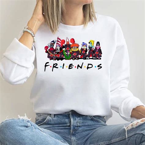 Naruto Spongebob Akatsuki Friends Shirt