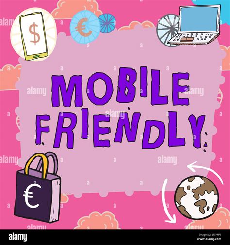 Writing Displaying Text Mobile Friendly Business Idea Website Is Designed To Display On A