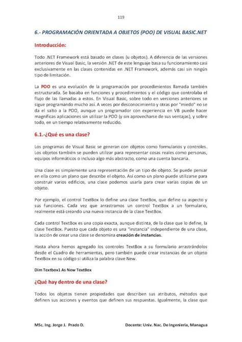 Pdf 6 ProgramaciÓn Orientada A Objetos Poo De Visual … · 6 ProgramaciÓn Orientada A