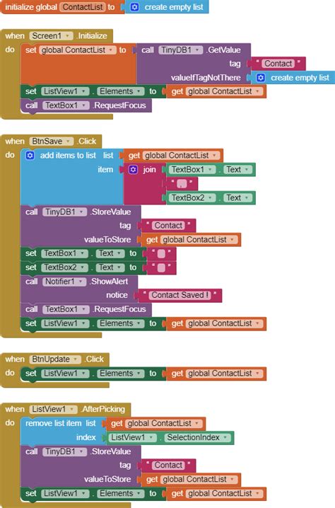 Deleting Item From List View And Tinydb Mit App Inventor Help Mit App Inventor Community