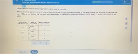 Answered Decide Whether Each Molecule Or… Bartleby