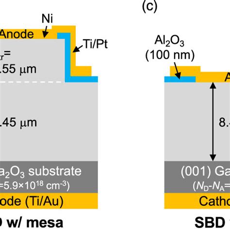 Color Online Schematic Cross Sections Of The Devices Fabricated On Download Scientific