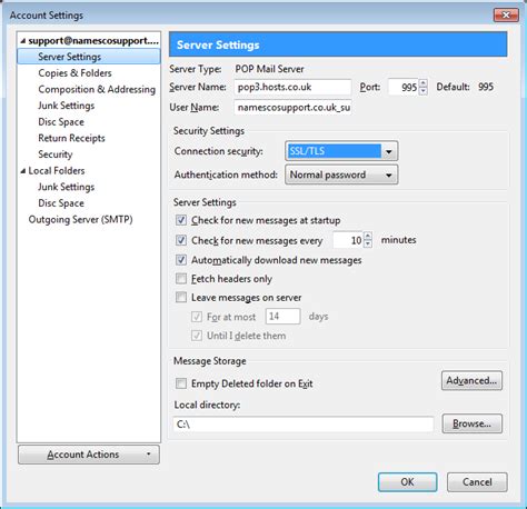 How To Enable SSL In Mozilla Thunderbird Support Centre Names Co Uk