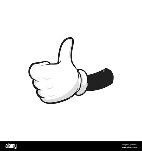 Hand Showing Like Thumb Up Gesture Isolated Cartoon Hand In Glove