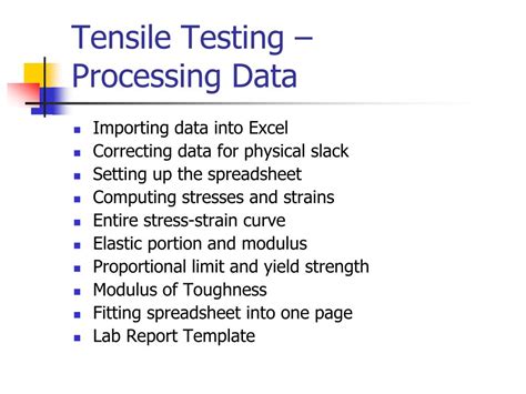 PPT Tensile Testing Data Sheet PowerPoint Presentation Free Download ID 5772709
