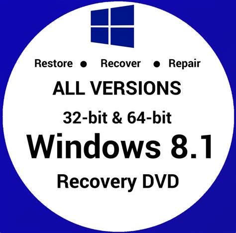 Windows 8 1 64 Bit Recovery Install Reinstall Boot Restore Dvd Disc Disk