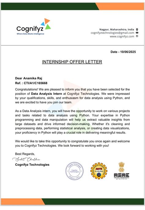 Cognifyz Cognifyztech Cognifyztechnologies Dataanalysis Internshipopportunity Python