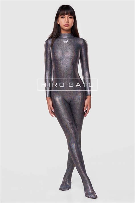 Mystique Sparkle Spandex Catsuit Black Hiro Gato