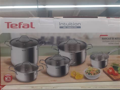 Домакински комплект съдове за готвене на индукционен котлон Tefal 10 части Комплект тендж