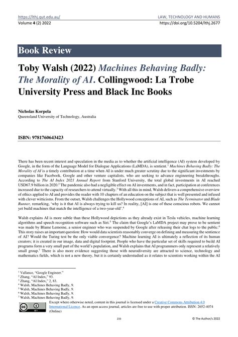 pdf toby walsh 2022 machines behaving badly the morality of ai