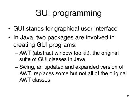 Ppt Gui Programming Powerpoint Presentation Free Download Id6248001