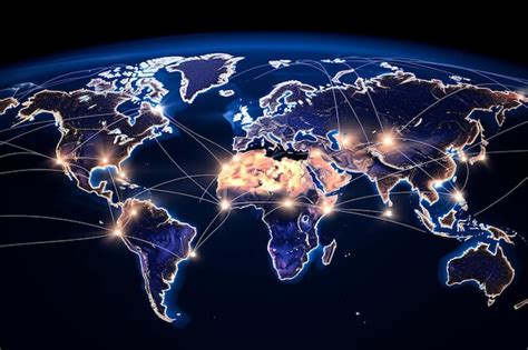premium ai image global networking and communication on earth