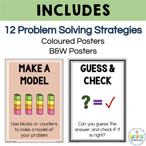 Problem Solving Strategy Posters For Word Problems Mathful Learners