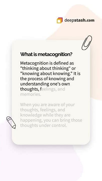 Metacognition Do You Know What It Means Shorts Youtube