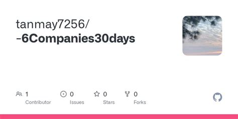 Tanmay ‎ On Linkedin Github Tanmay7256 6companies30days