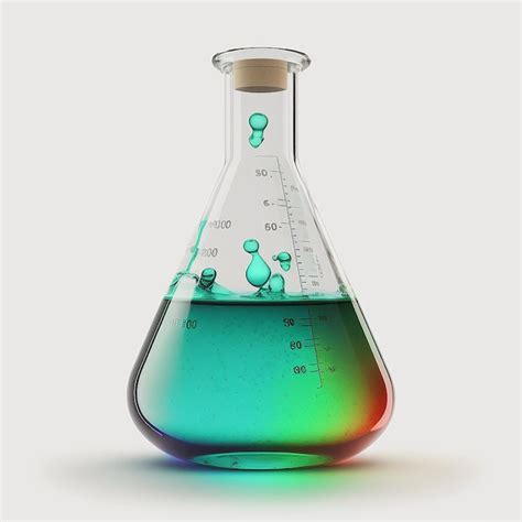 Premium Photo Chemistry Experiment Flask White Background Image Ai Generated Art