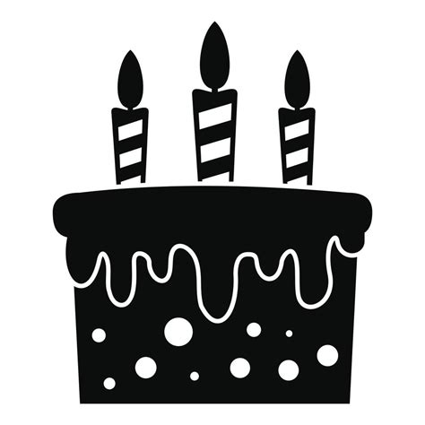 Icono De Pastel De Cumpleaños Estilo Simple 14425422 Vector En Vecteezy