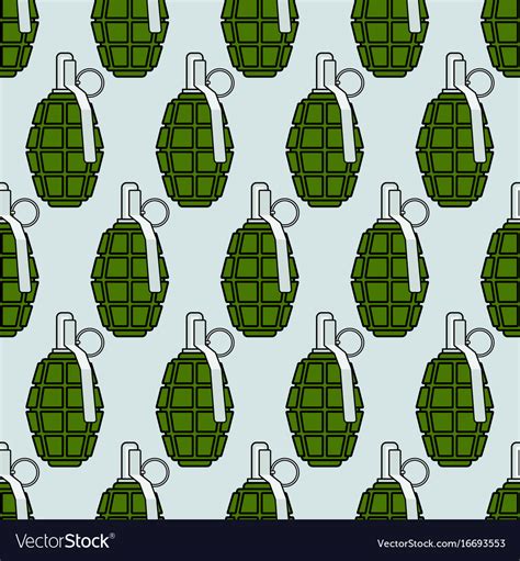 Military Grenade Pattern Royalty Free Vector Image